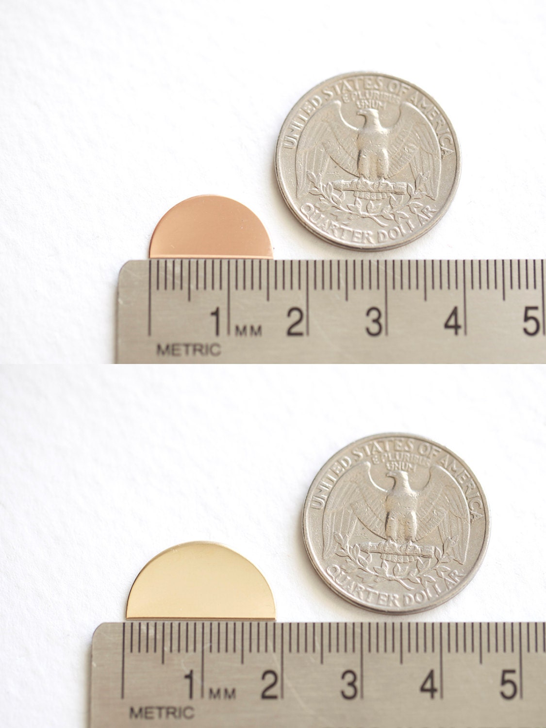 14k Gold Filled Half Circle Blanks Half Moon Crescent Blank - Etsy