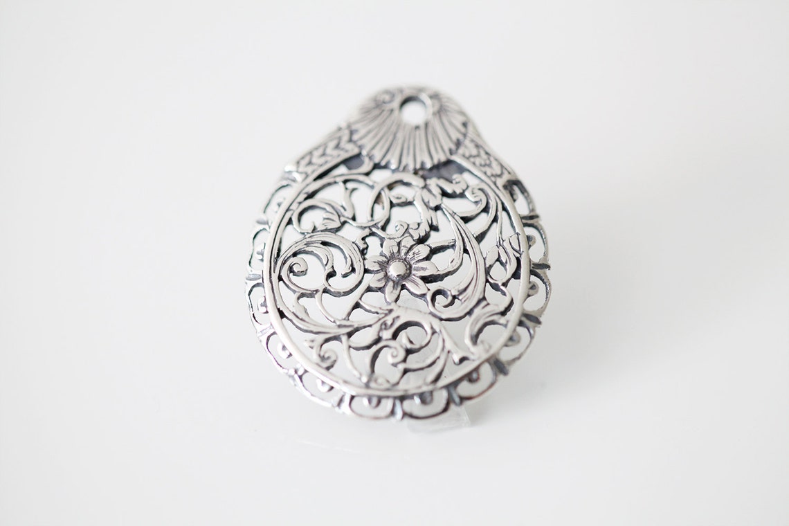 Sterling Silver Filigree Medallion Pendant Finely Detailed - Etsy