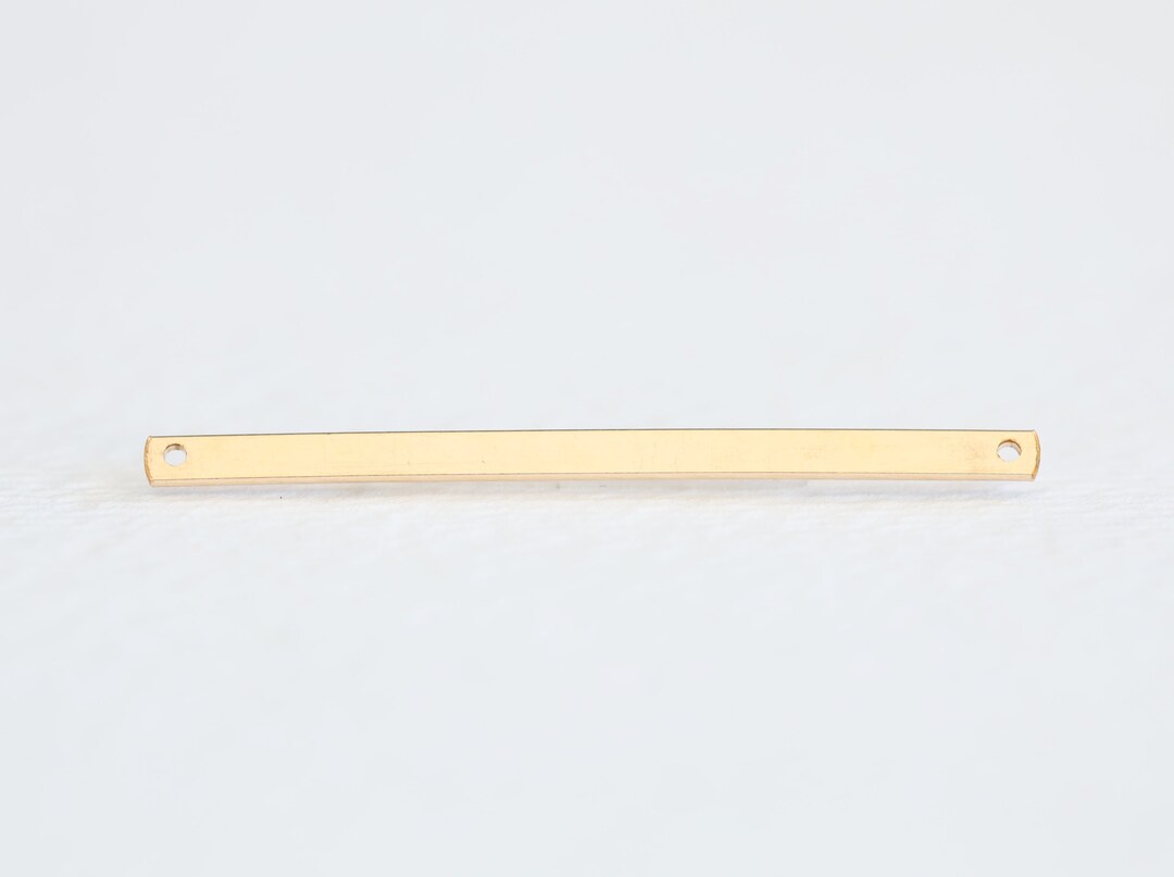 14k Gold Filled 38mm X 2mm Blank Long Skinny Bar Connector - Horizontal ...