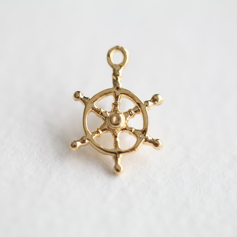 Ship Wheel Charm - Etsy