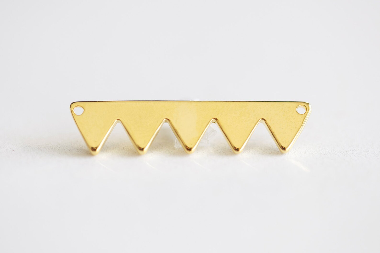 Vermeil Gold Flag Banner Connector - 18k Gold Plated Over 925 Silver ...
