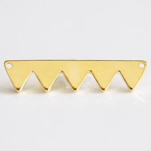 Vermeil Gold Flag Banner Connector - 18k Gold Plated Over 925 Silver ...