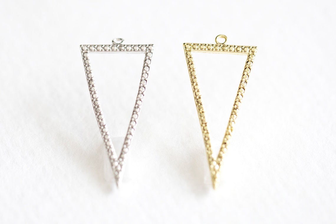 Vermeil Gold Open Triangle Pendant - 18k Gold Over 925 Silver ...