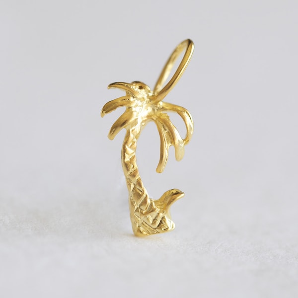 Gold Palm Tree Charm - Etsy