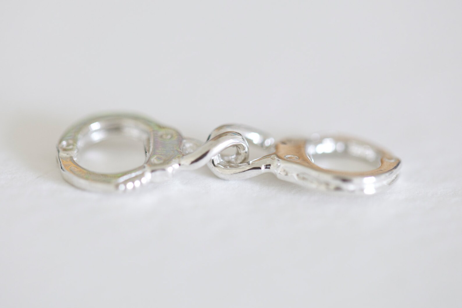 Sterling Silver Handcuff Charm 925 Sterling Silver Hand - Etsy