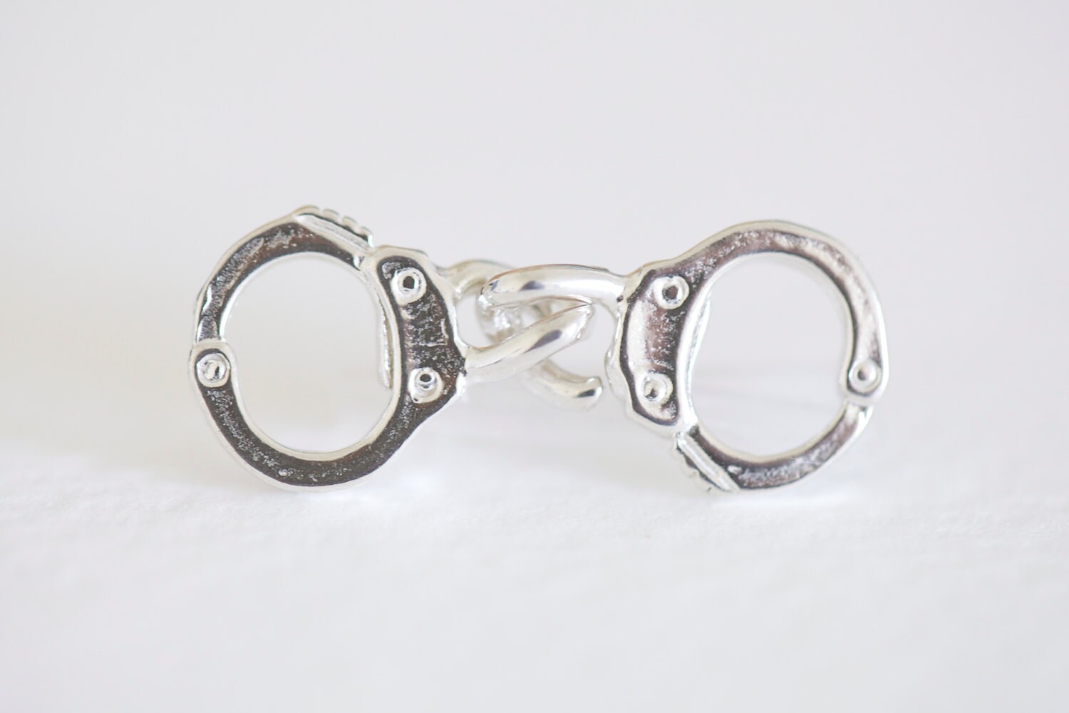 Sterling Silver Handcuff Charm 925 Sterling Silver Hand - Etsy