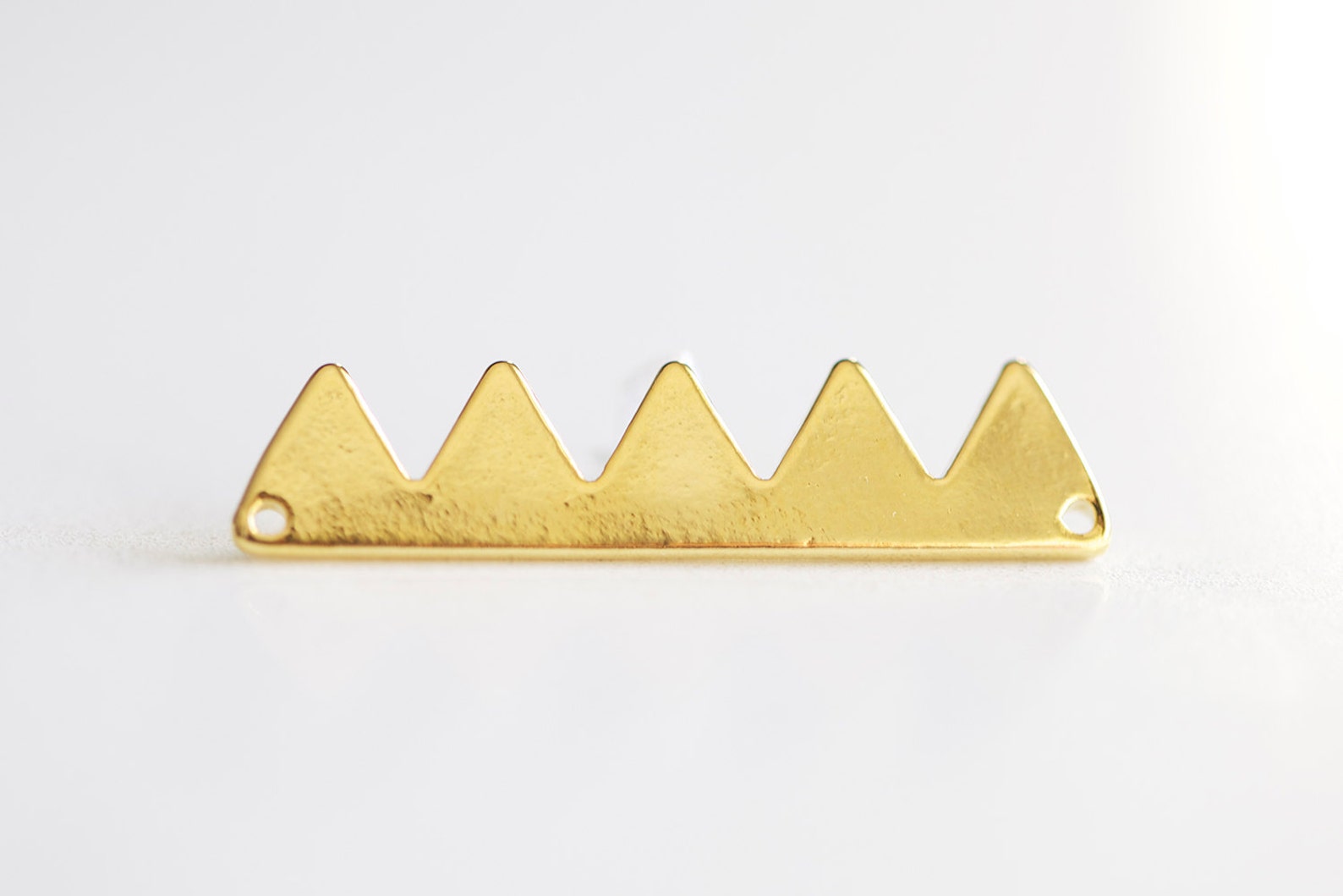 Vermeil Gold Flag Banner Connector - 18k Gold Plated Over 925 Silver ...