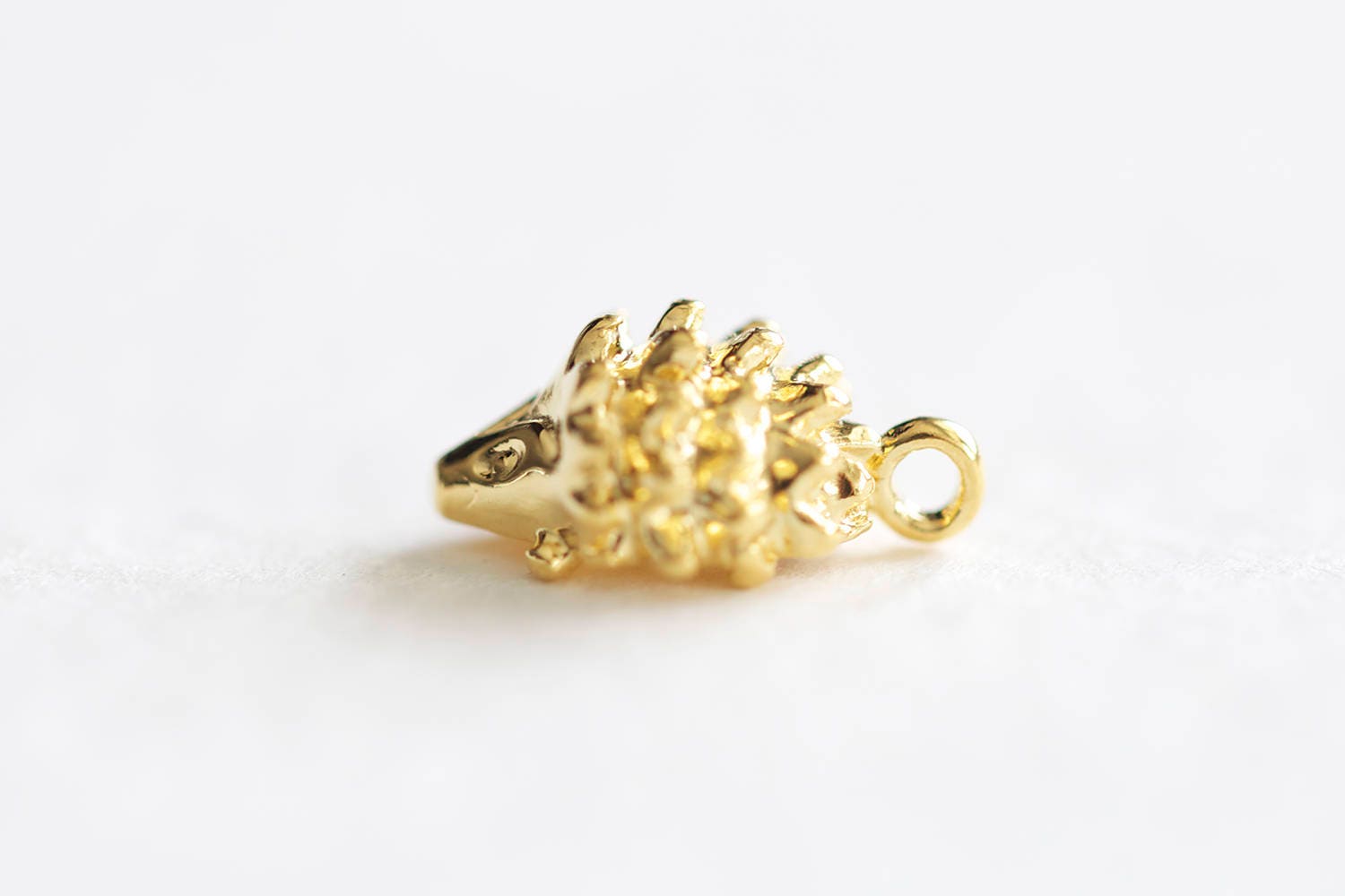 Vermeil Gold Hedgehog Charm 18k Gold Plated Over 925 | Etsy