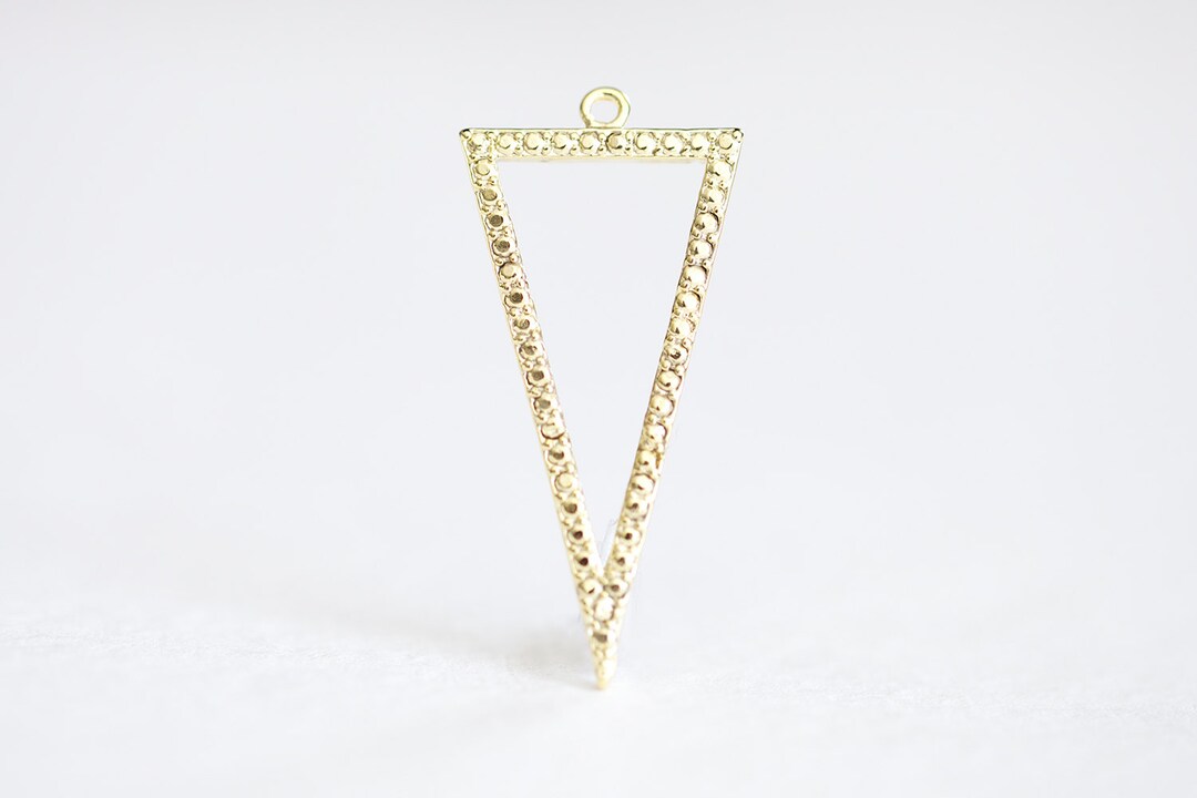 Vermeil Gold Open Triangle Pendant - 18k Gold Over 925 Silver ...