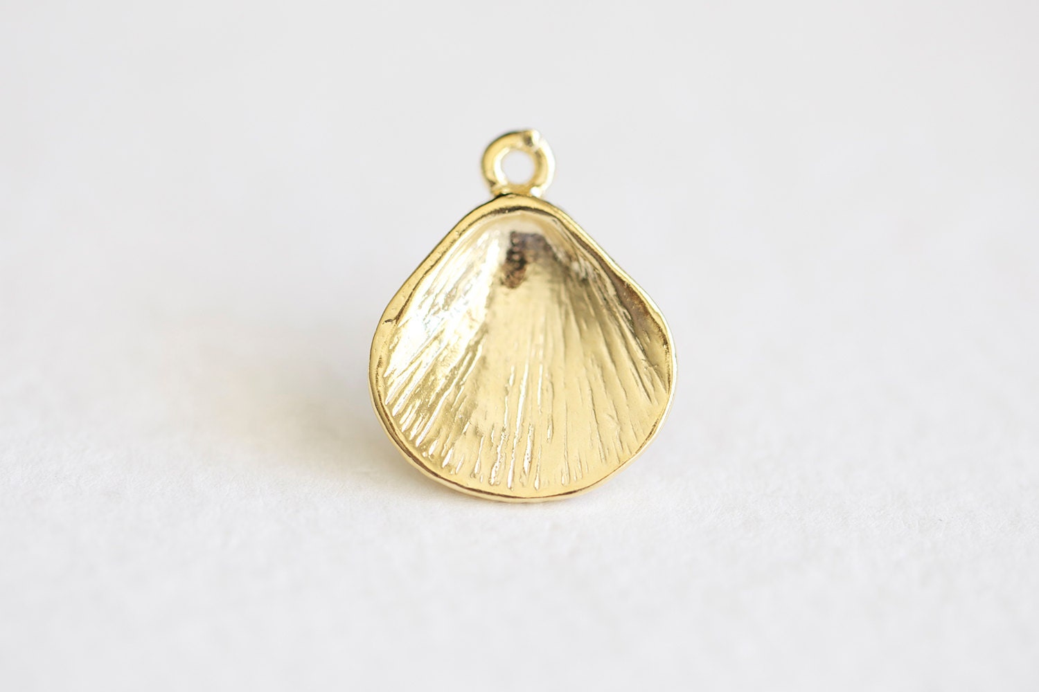 Vermeil Gold Sea Shell Charm 03 18k Gold Over 925 Sterling | Etsy