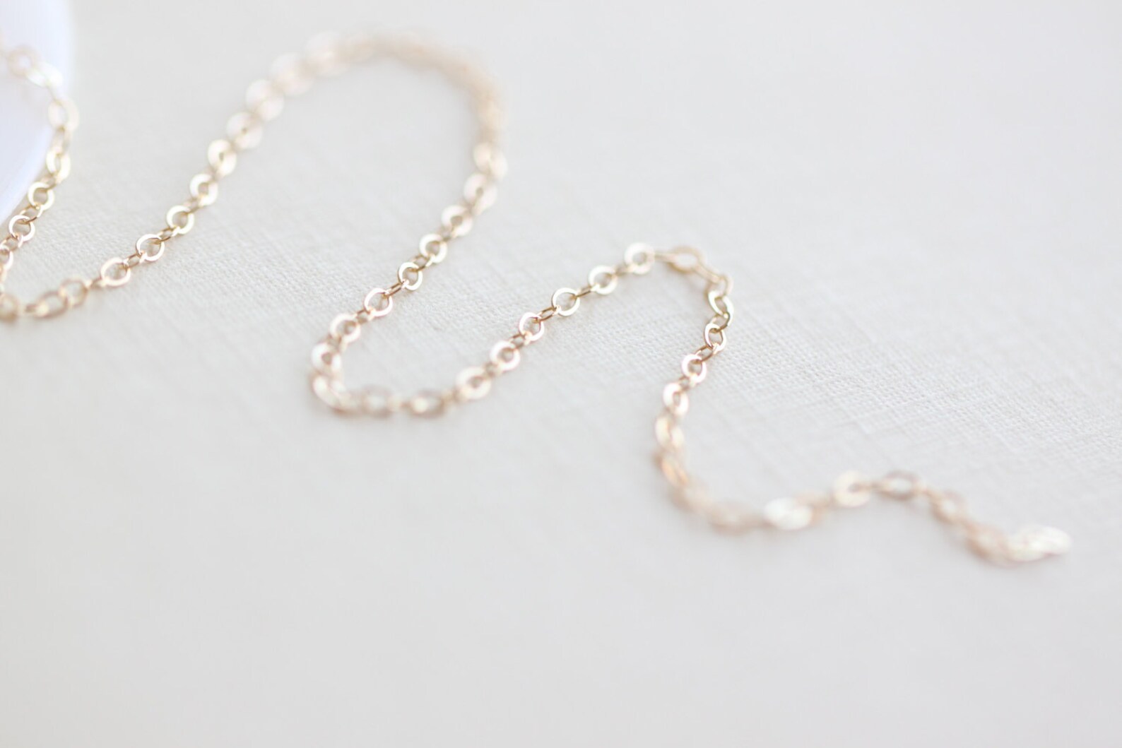 14k Gold Filled Flat Cable Chain - 2x1.5 Mm Basic Flat Cable Chain ...
