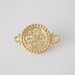 Vermeil Gold Filigree Connector Pendant - 18k Gold Plated Over Sterling ...