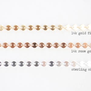 14k Gold Filled Round Disc Circle Chain - 1 Foot 4mm Shimmering ...