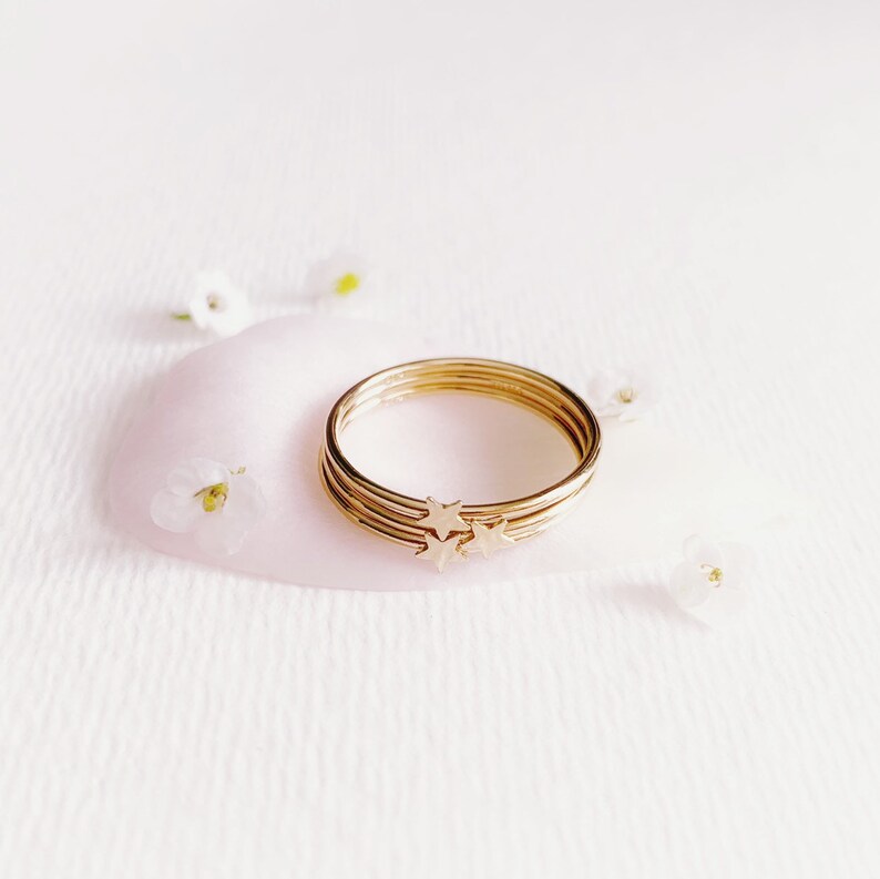 1PCS Star Stacking Ring 14k Gold Filled - Minimalist Simple Everyday ...