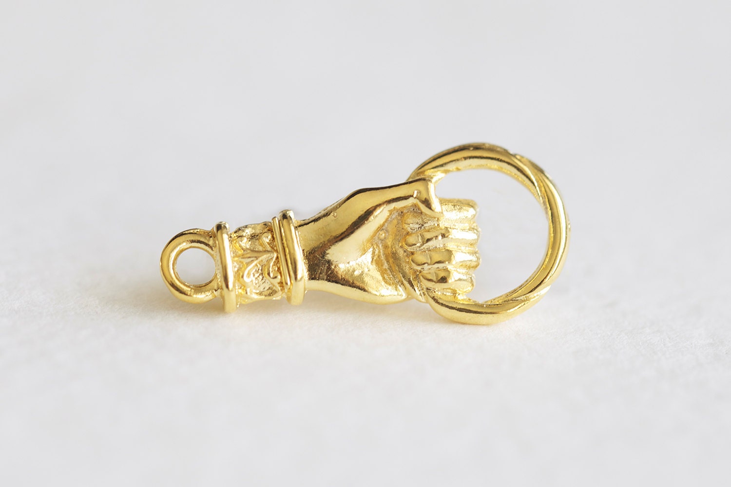 Vermeil Gold Hand Connector 18k gold plated over sterling | Etsy