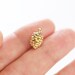 Vermeil Gold Pinecone Charm - 18k Gold Over 925 Sterling Silver, Small ...