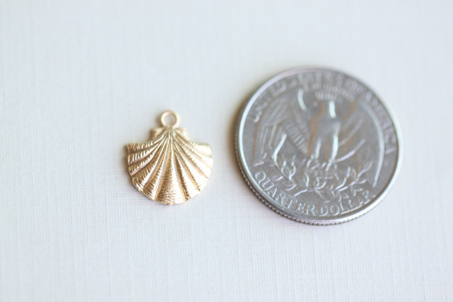 Vermeil Gold Shell Charm 08 Sea Life Nautical Beach Charm - Etsy