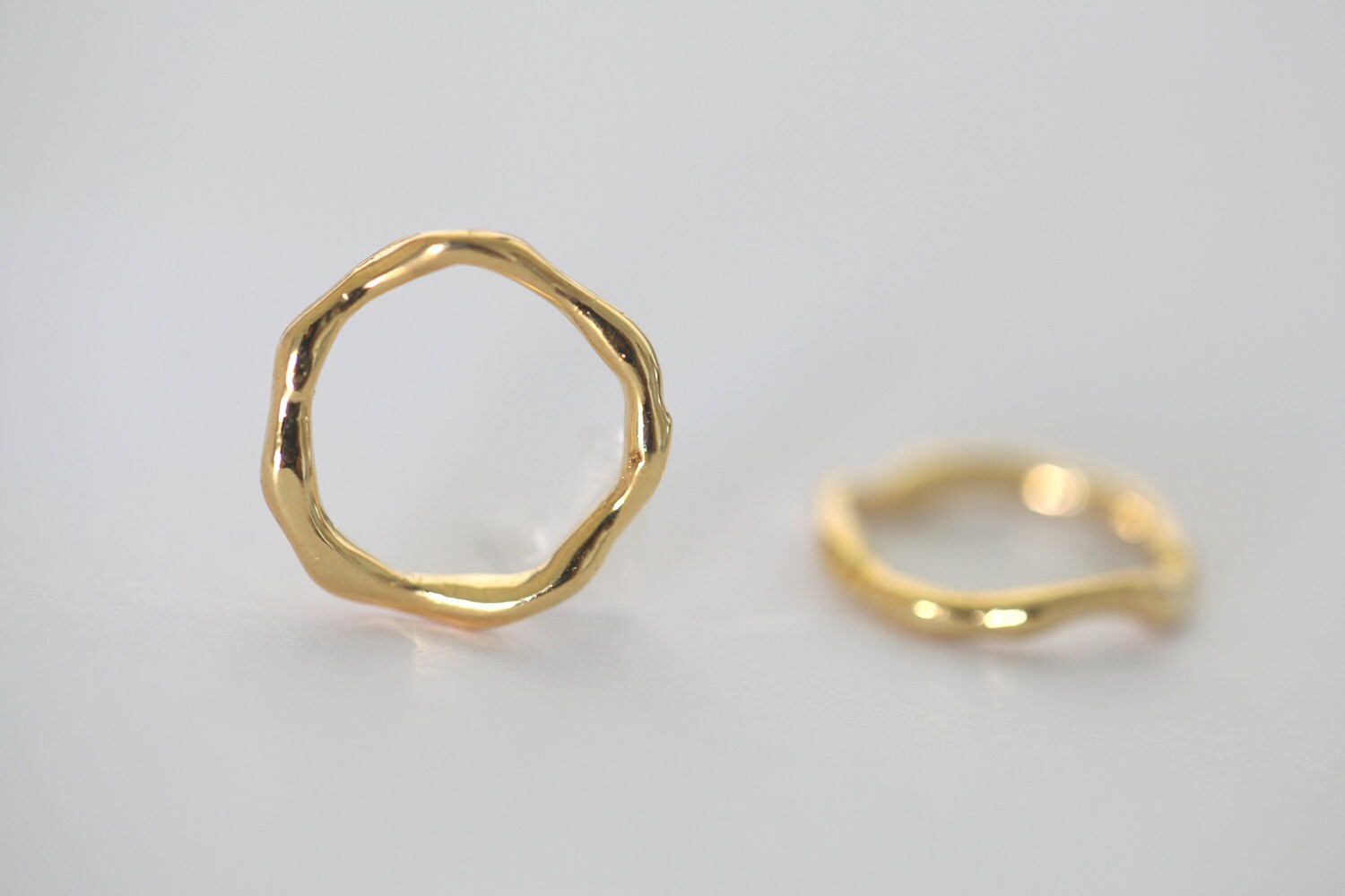 Organic Shape Irregular off Round Vermeil Gold Circle Spacer | Etsy