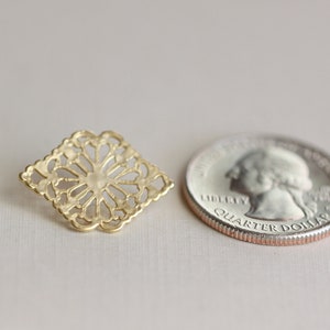 Vermeil Filigree Diamond Shape Ornate Connector Link - Etsy