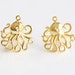 Vermeil Gold Octopus Charm 18k Gold Plated Over 925 Sterling - Etsy