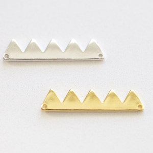 Vermeil Gold Flag Banner Connector - 18k Gold Plated Over 925 Silver ...
