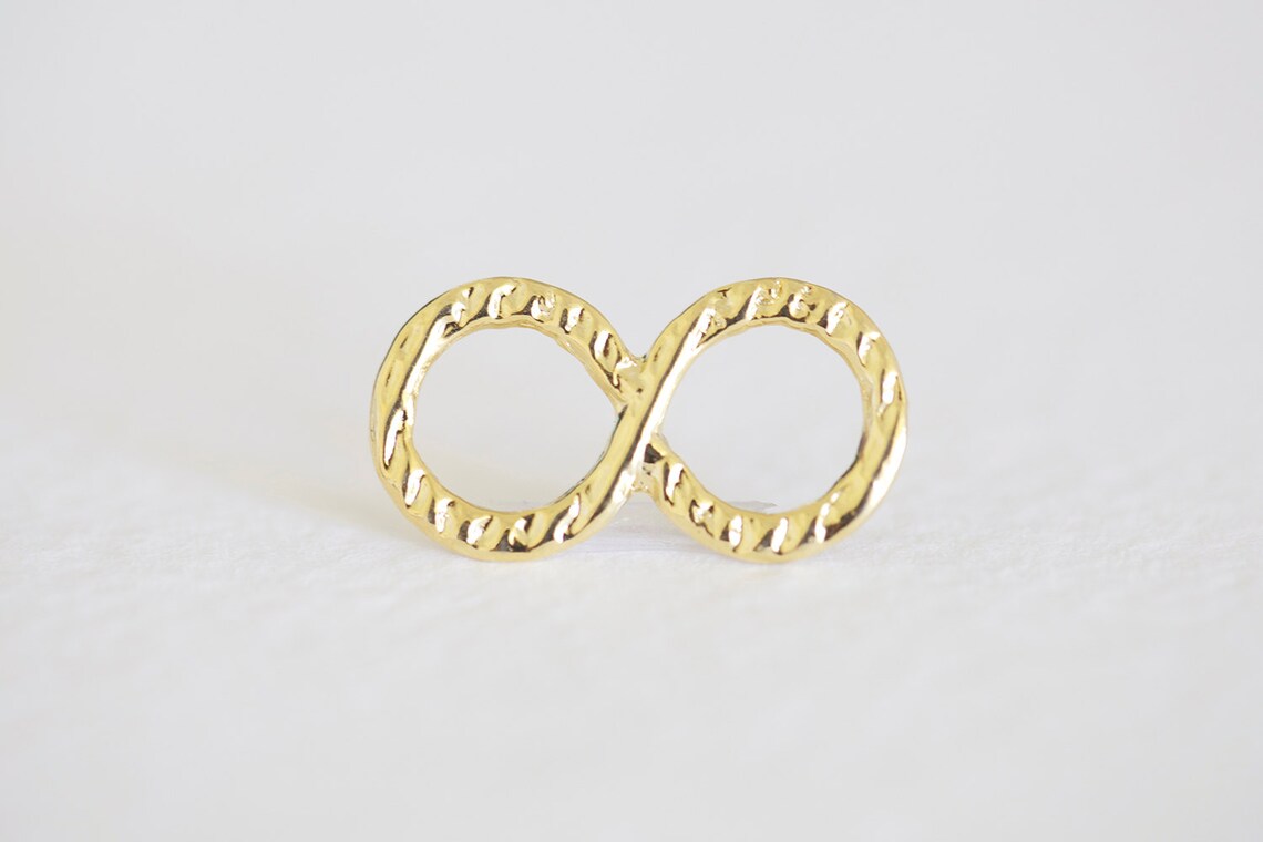 Glossy Vermeil Gold Infinity Sign 925 Silver Infinite Love - Etsy