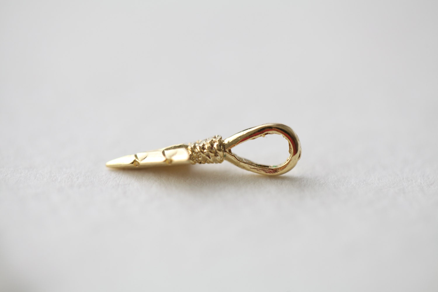 Vermeil Gold Chevron Arrow Charm gold plated over sterling | Etsy