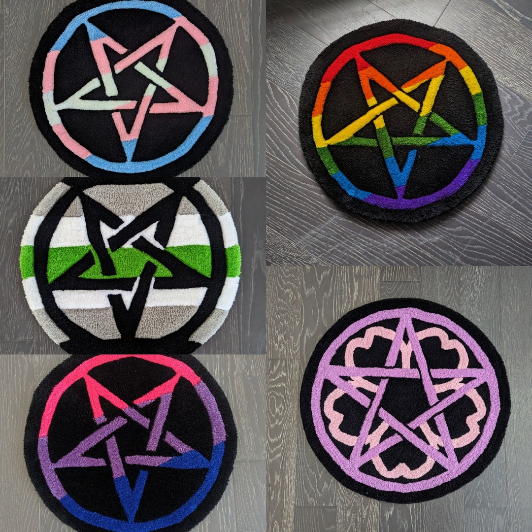 Personalized Pentagram/pentacle Tuft Rug With Custom Colors - Etsy