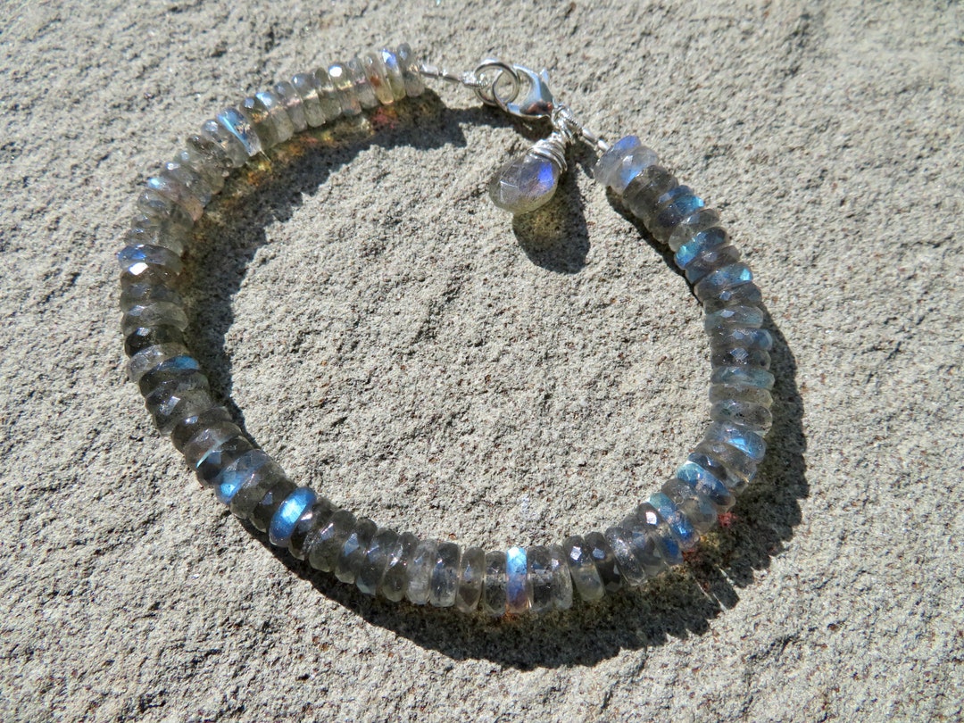 Labradorite Stacking Bracelet, Labradorite Jewelry, 5.8mm Labradorite ...