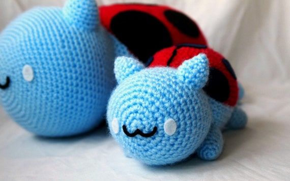 Digital PDF PATTERN 2 in 1 Catbug Amigurumi Plushie Toy Big Pattern and Small Conversion Pattern Etsy UK