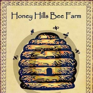 Vintage Farmhouse Honey Bee Farm Digital Download Printable Wall Art ...