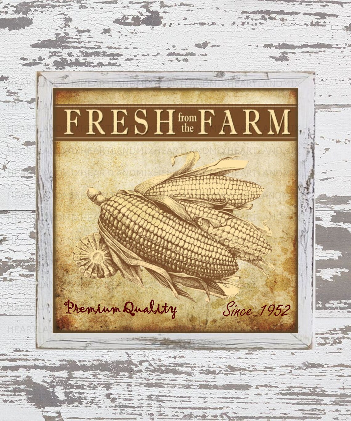 Vintage Farmhouse Farm Fresh Corn Digital Wall Art Graphic - Etsy