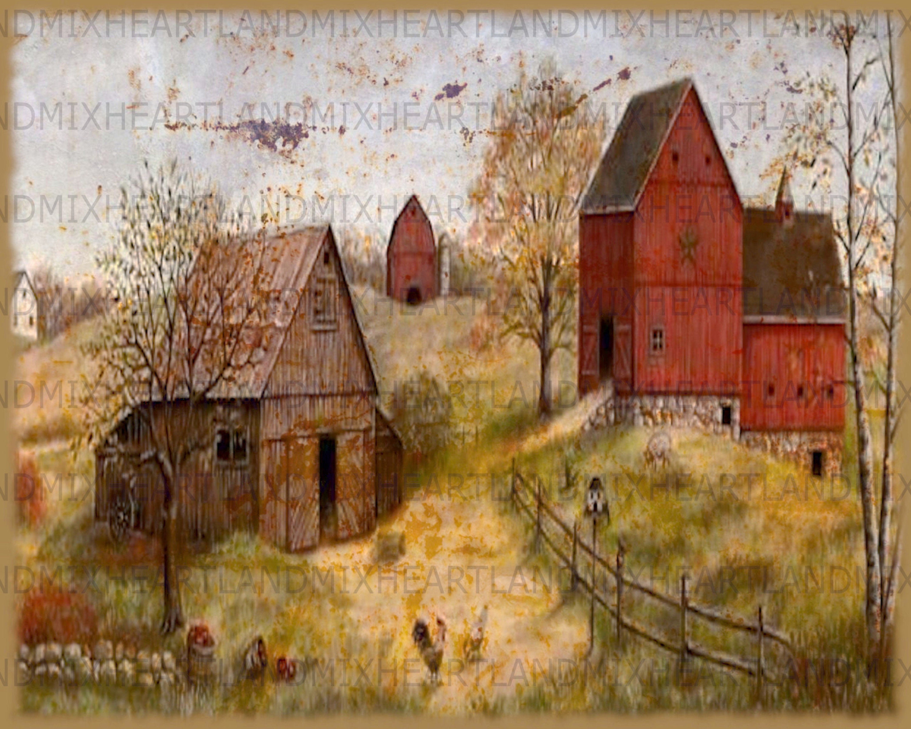 Rustic Barns Paintings