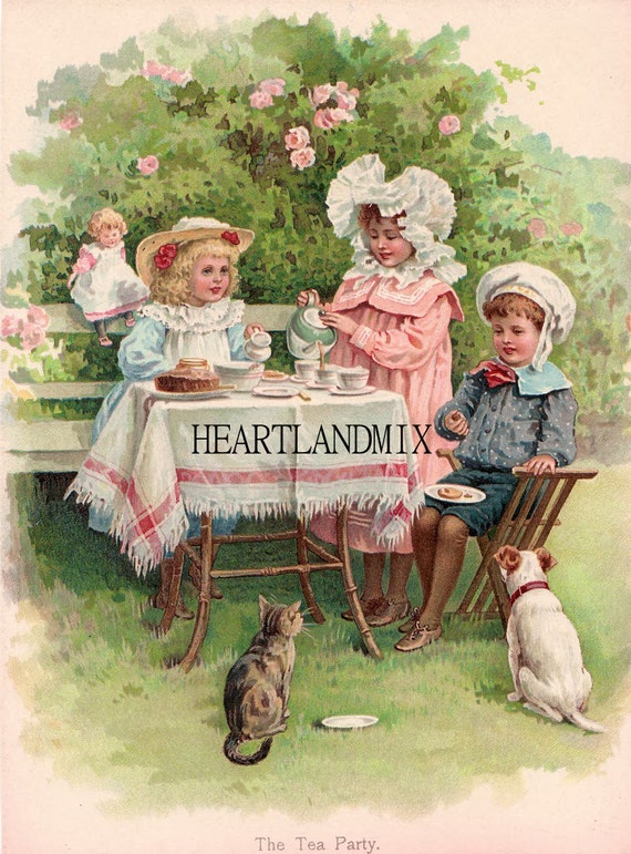Victorian Tea Party Paintings