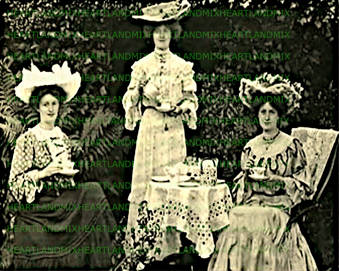 Vintage Victorian Garden Tea Party Digital Download Photo Wall Art ...