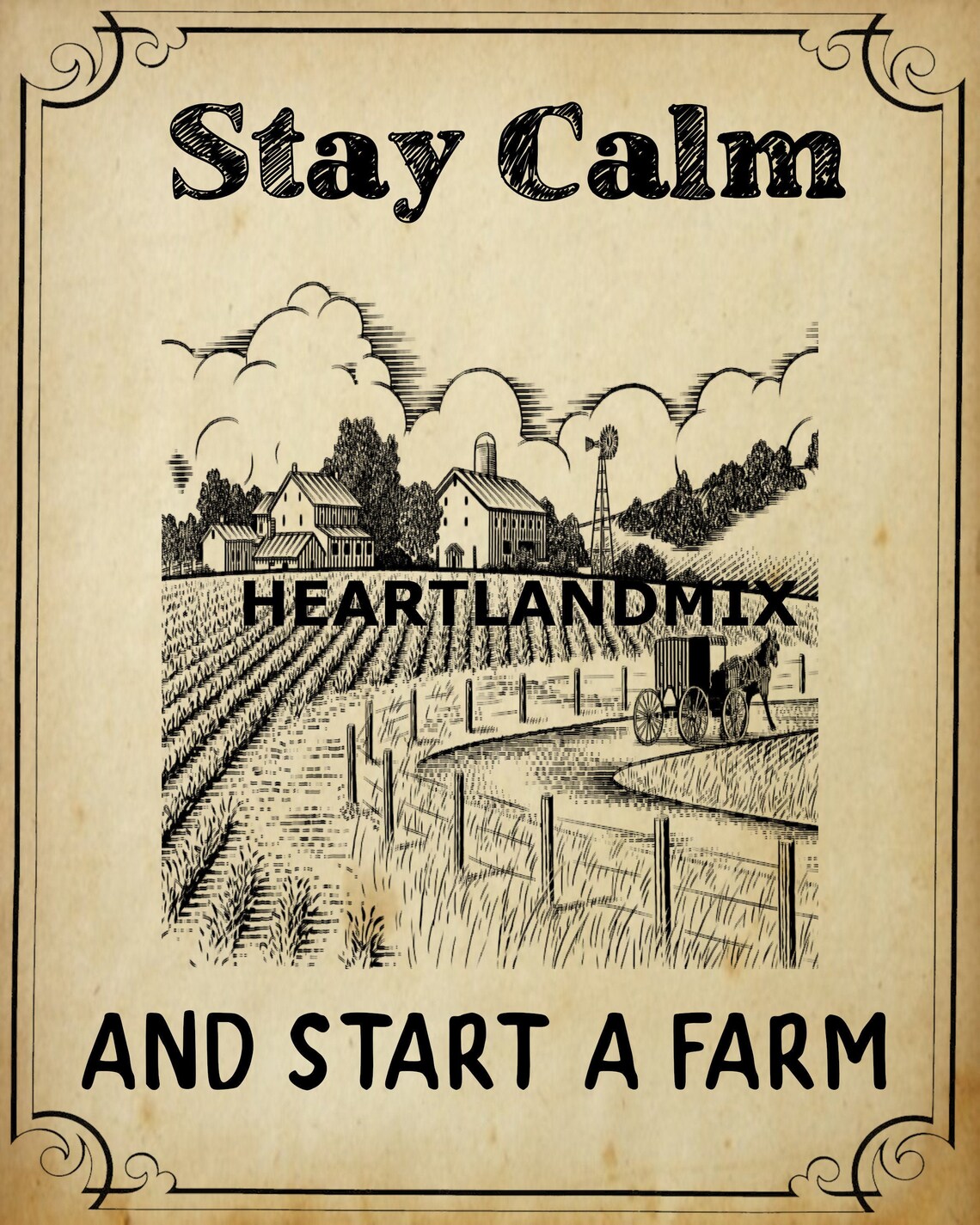 Stay Calm and Start a Farm Quote Wall - Etsy