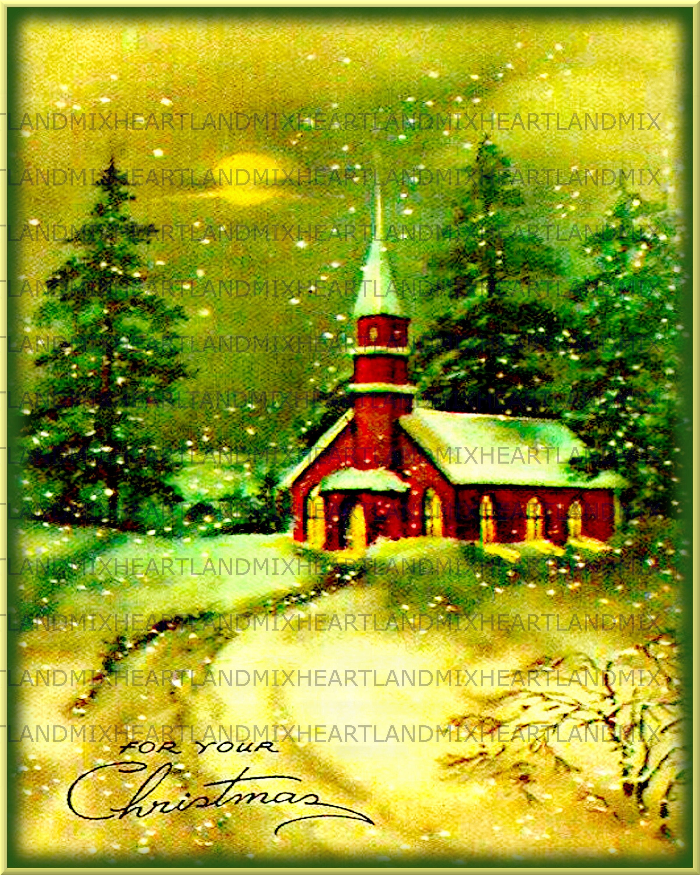 Christmas Church Scene