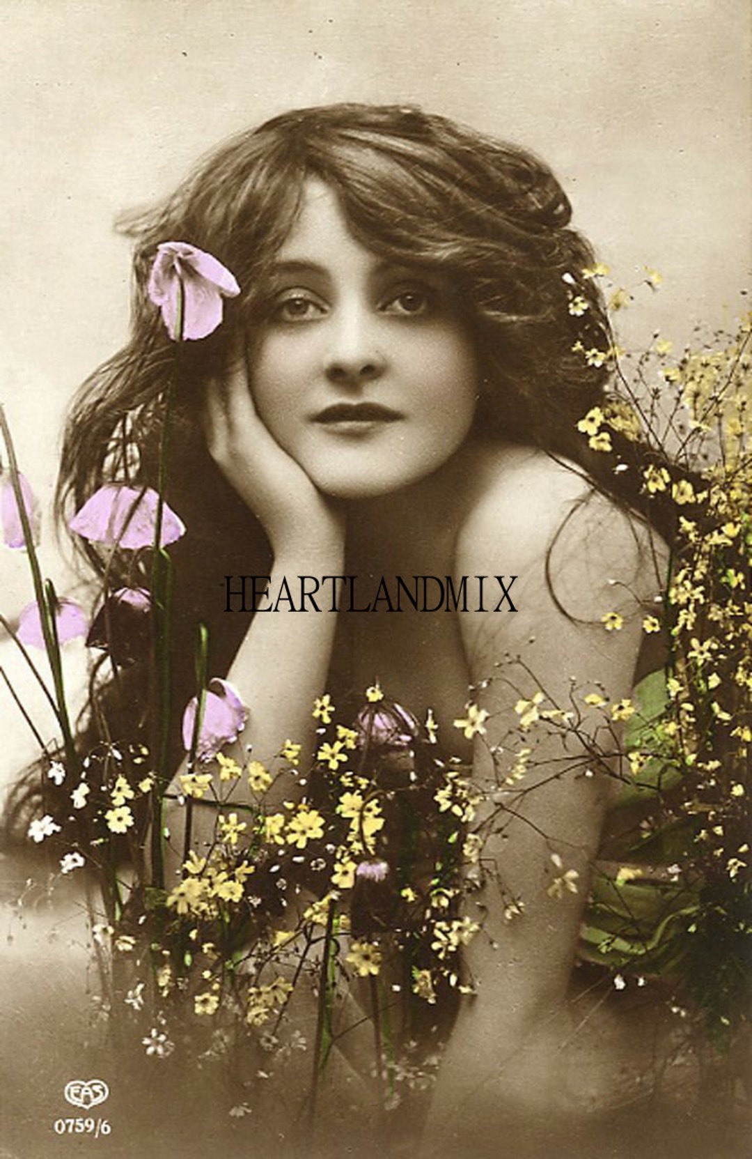 French RPPC Art Digital Image Download Printable Real Photo Post Card ...