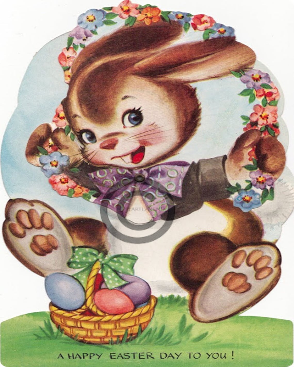 Vintage Easter Bunny Digital Download Printable Art Graphic - Etsy