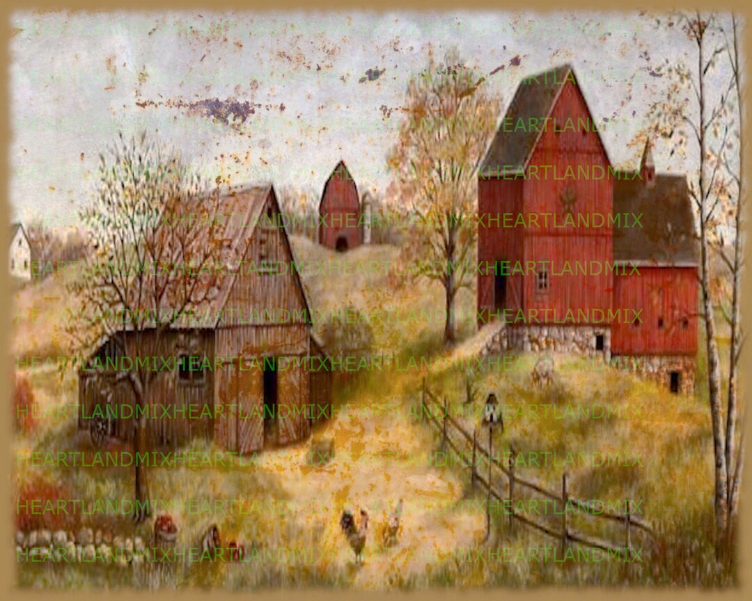 Vintage Farmhouse Rustic Barn Wall Art Print - Etsy