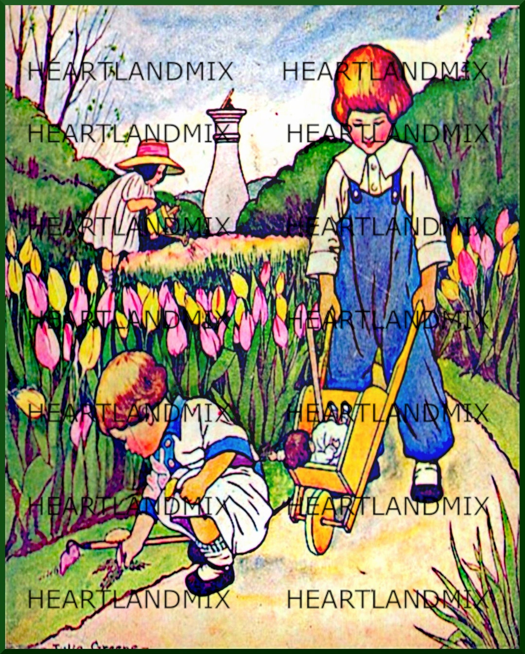 Spring Flowers Farmhouse Wall Art Instant Digital Art Graphic Download ...