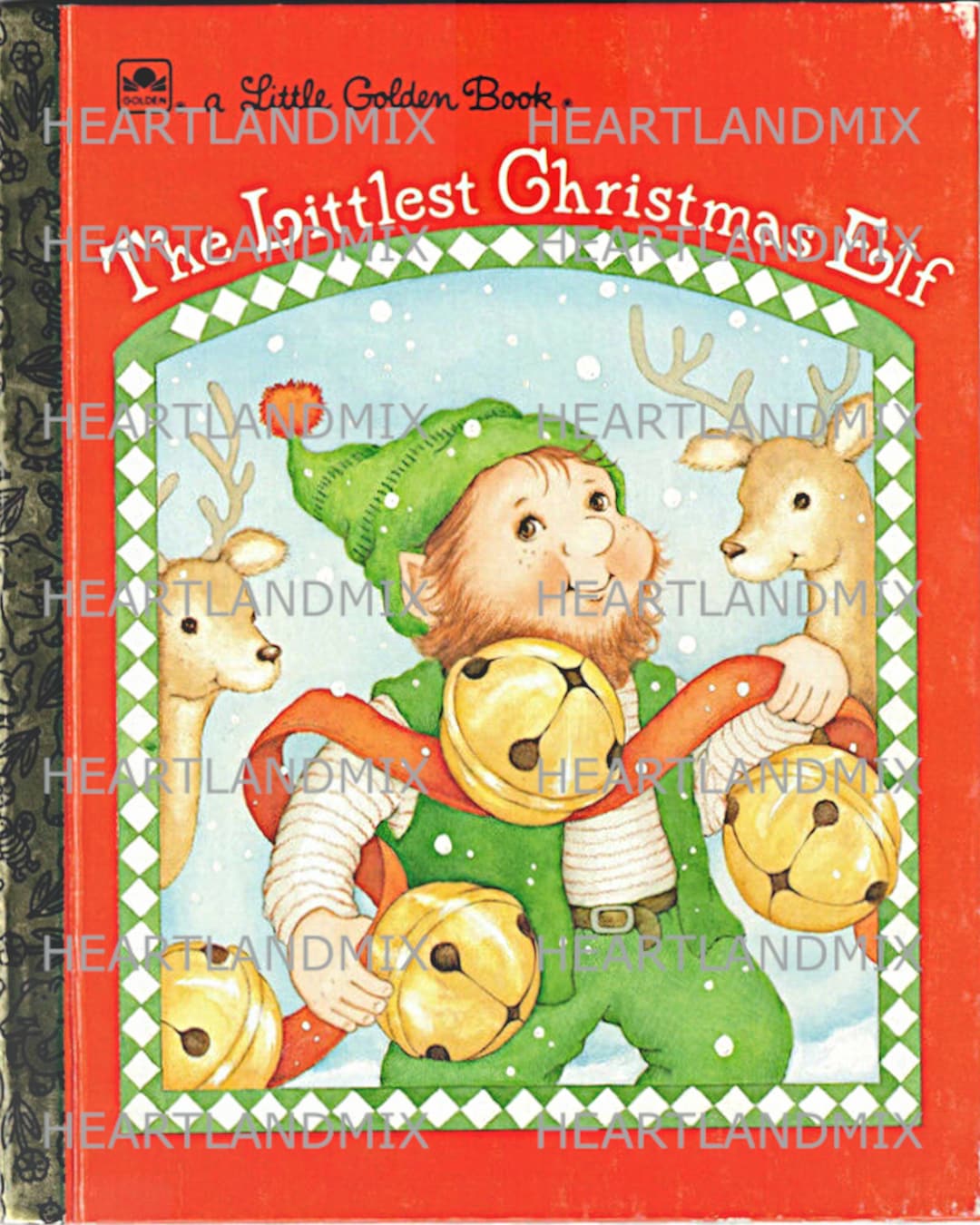 Retro Vintage the Littlest Christmas Elf Book Cover - Etsy