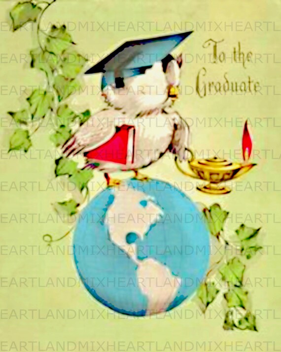 Vintage Graduation Card Digital Image Download Printable - Etsy