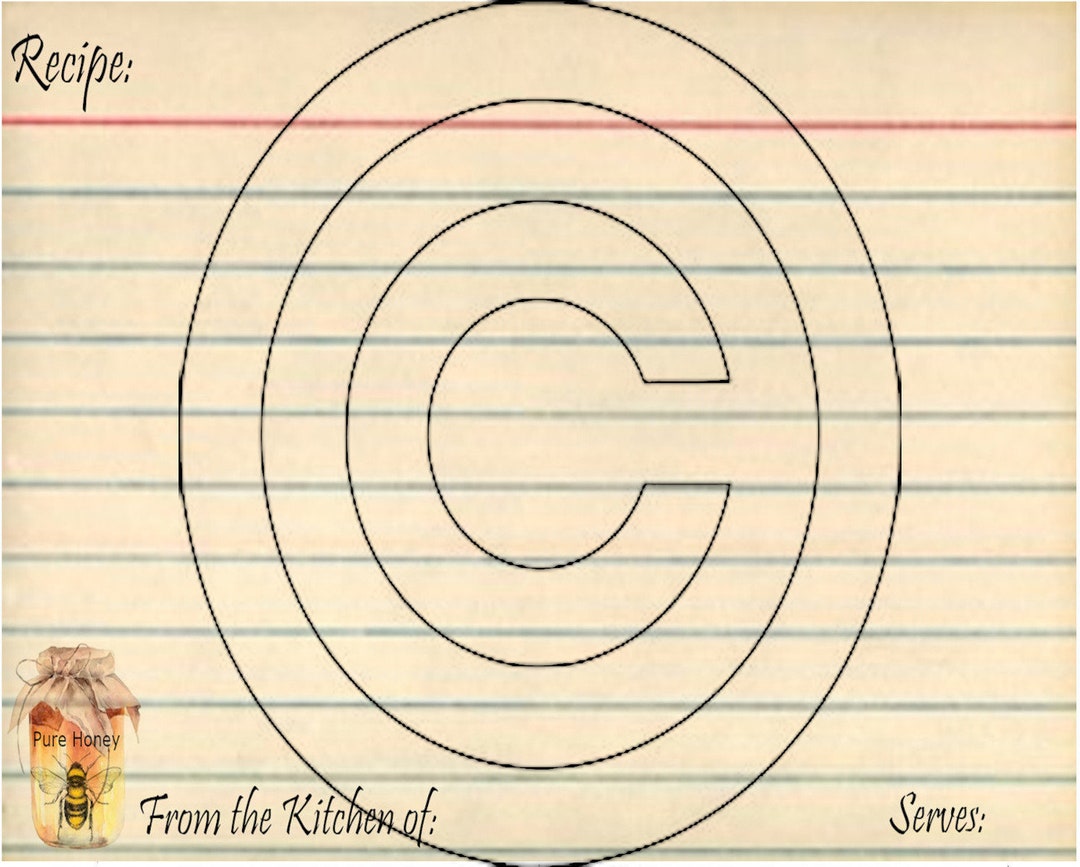 Printable Recipe Card Download Primitive Farmhouse Country - Etsy