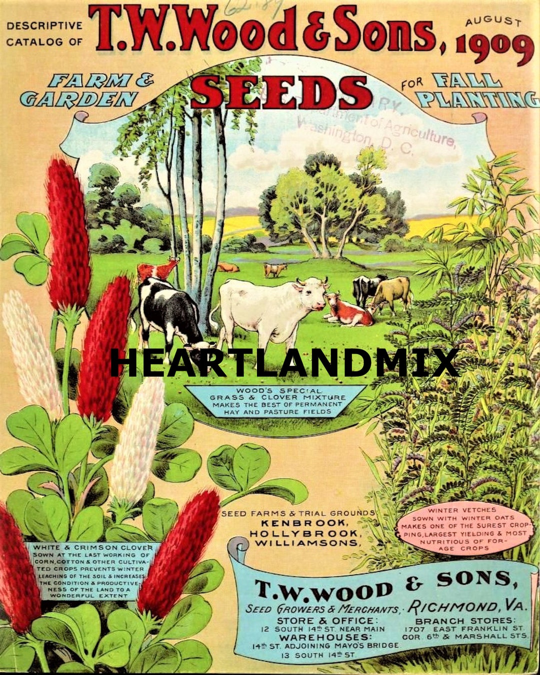 Antique Vintage Seed Catalog Download Printable Wall Art/tags/labels ...