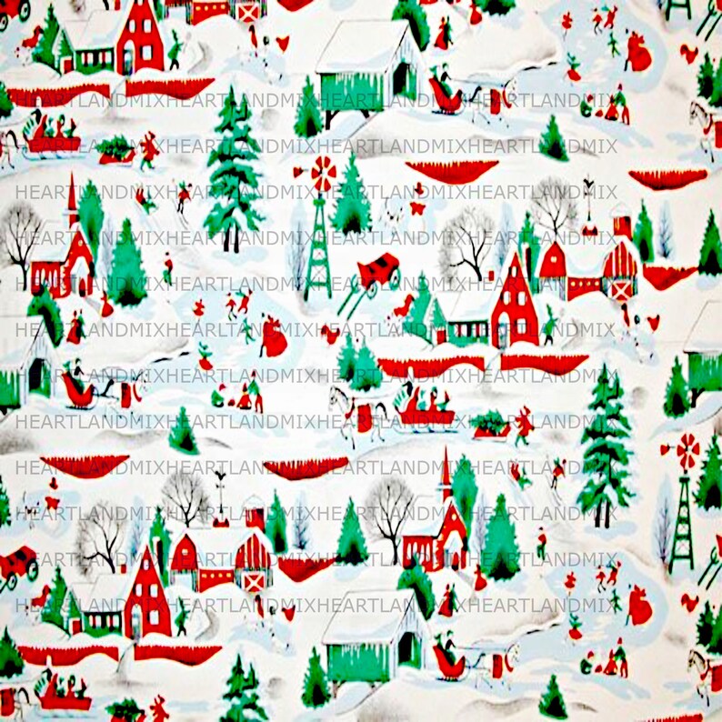 Printable Christmas Wrapping Paper Digital Download Image - Etsy