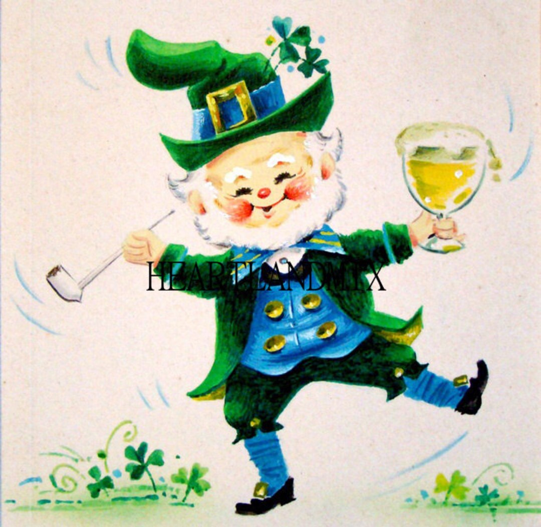 St. Patrick's Day Digital Image Download Printable Leprechaun - Etsy