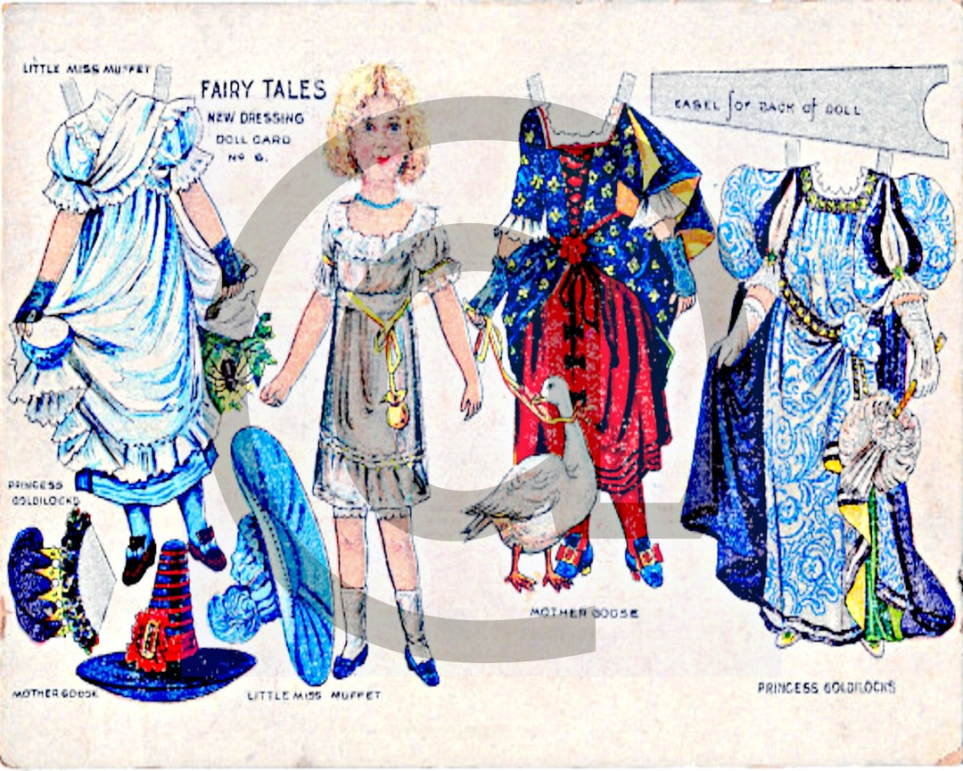 Vintage Fairy Tale Paper Doll Images Digital Download Printable Wall ...