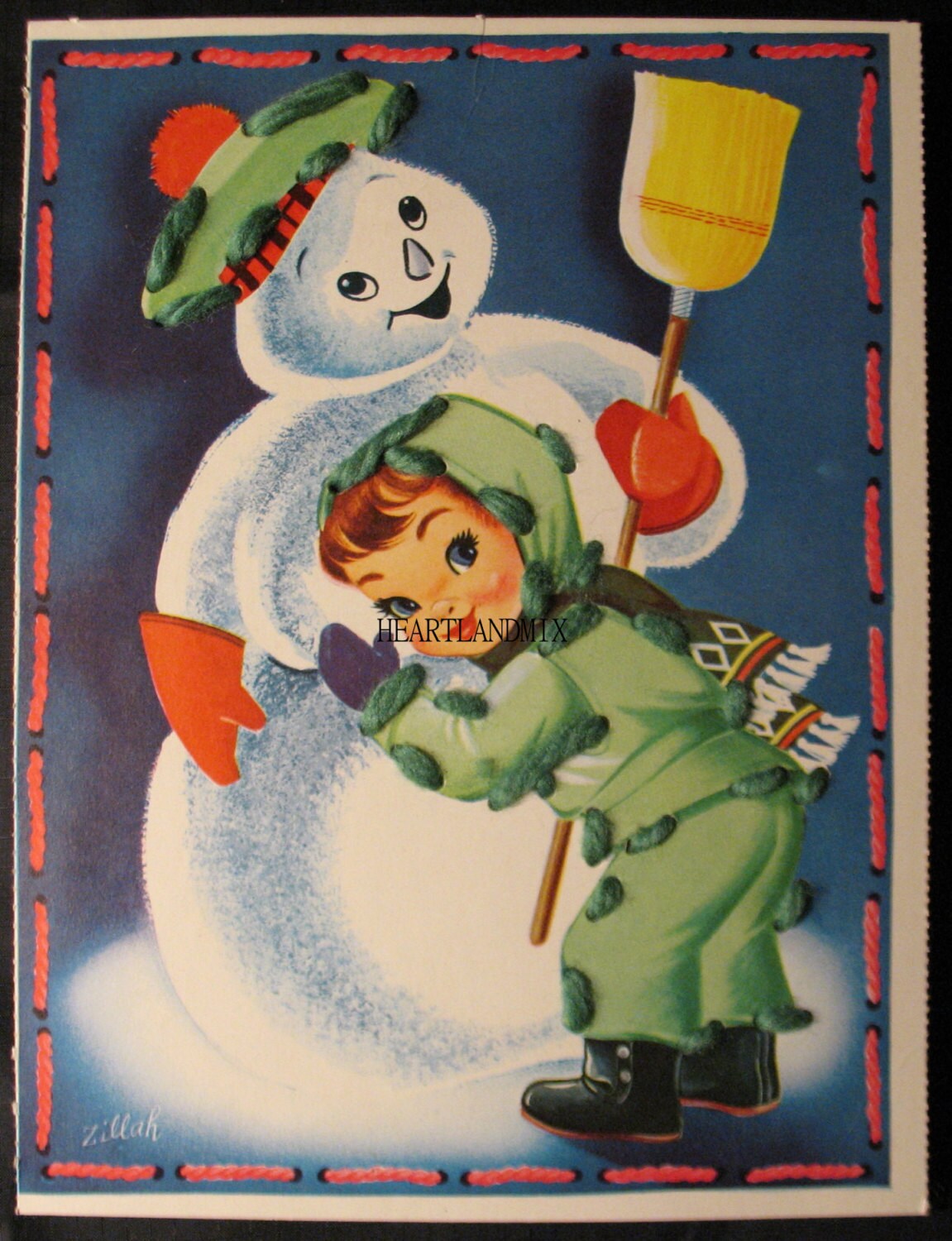 Vintage Snowman Image for digital download Printable | Etsy