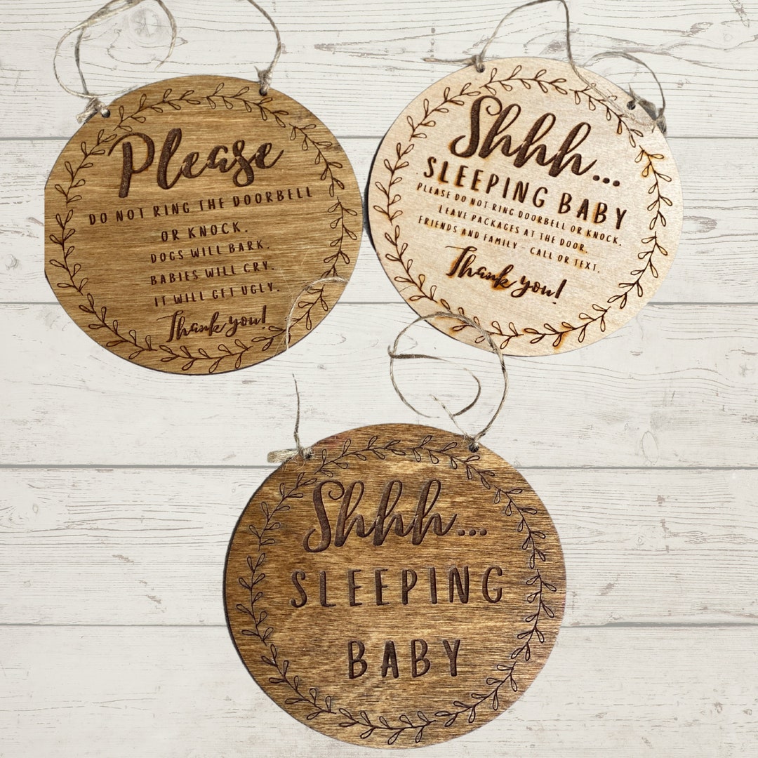 Sleepy Baby Sign Baby is Sleeping Sign Shh Baby Sleeping - Etsy